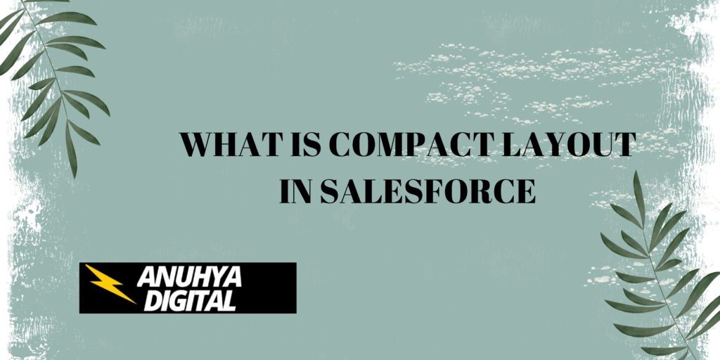 What Is Compact Layout In Salesforce Learn Salesforce With Anuhya Digital