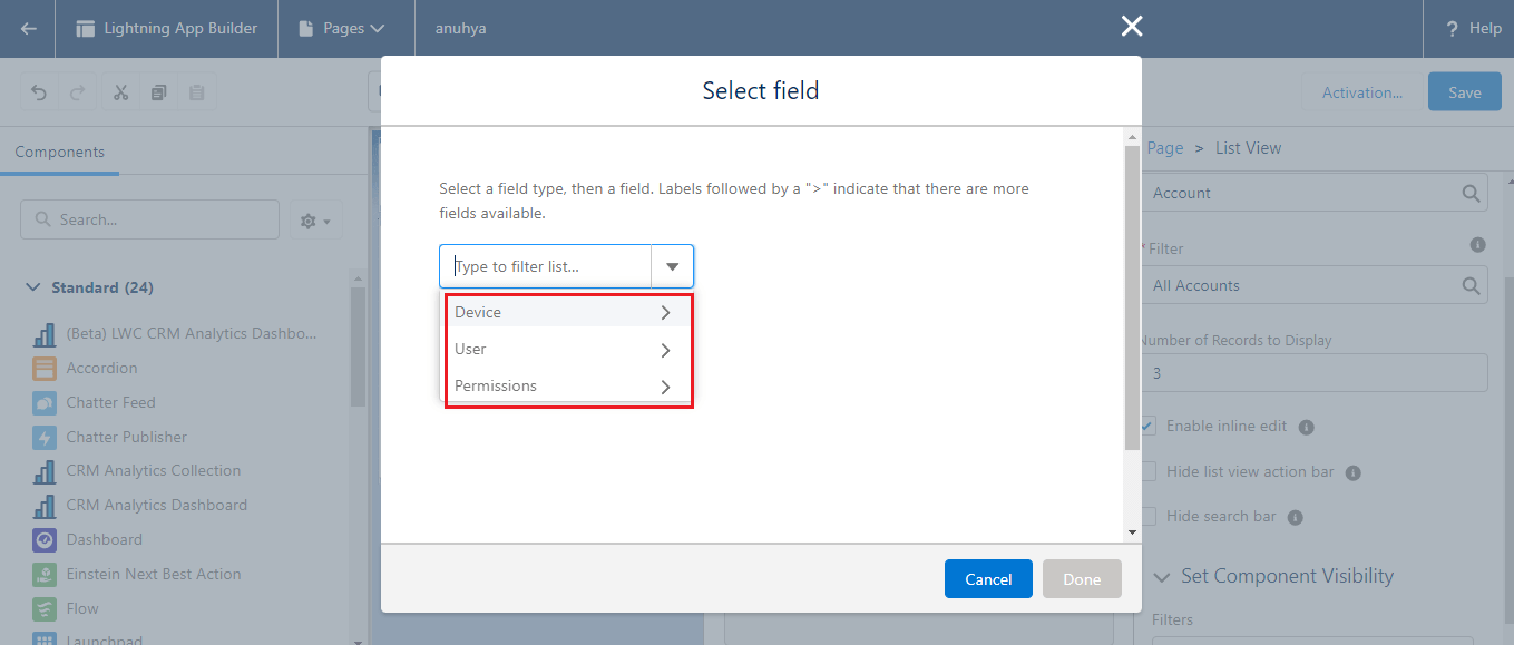 Component Visibility in App Page - Learn Salesforce with Anuhya Digital